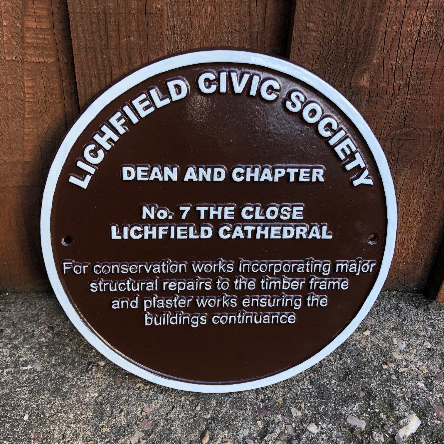 Litchfield Historical Brown Building Plaque - Signcast